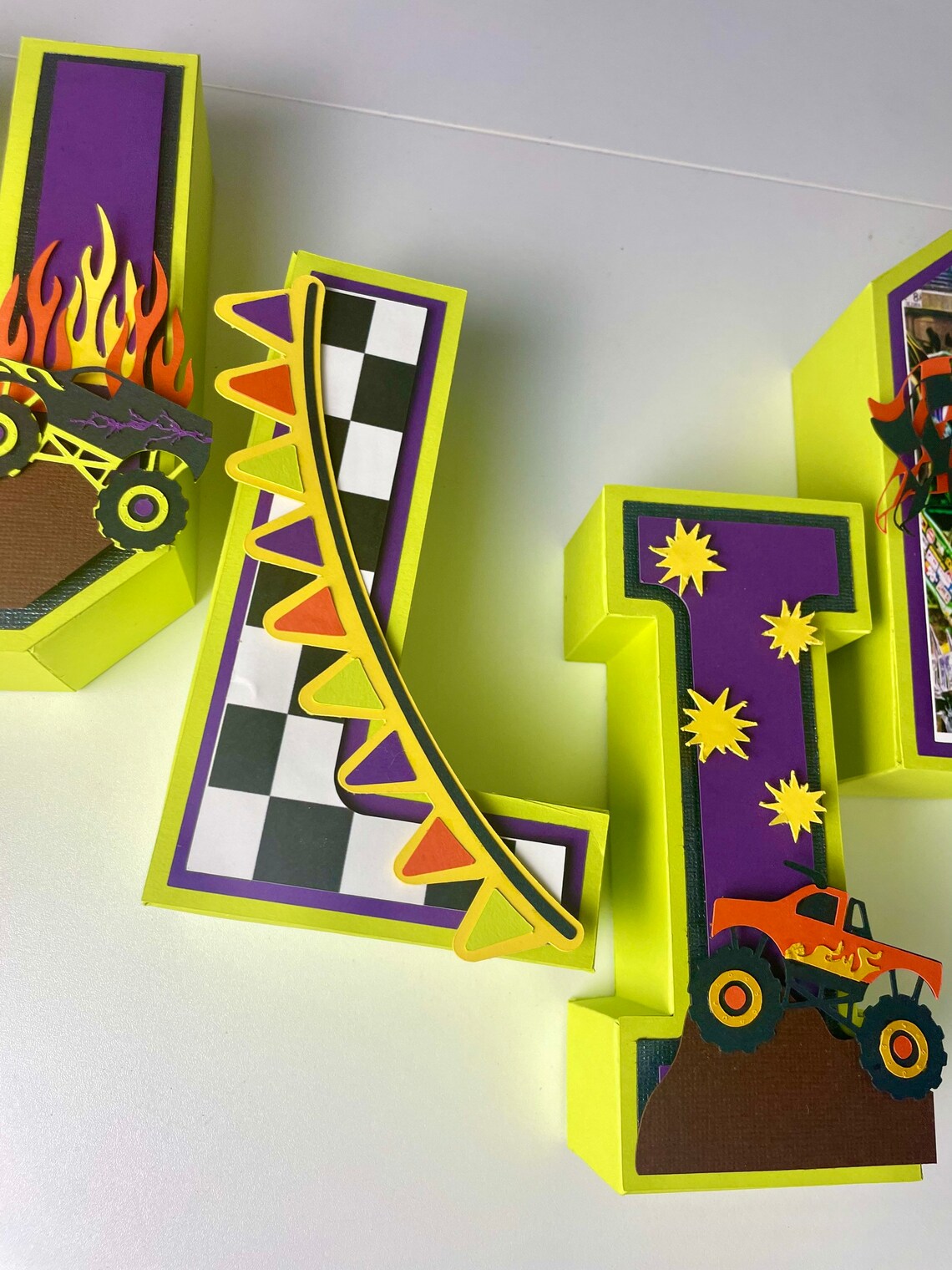 Monster Jam Inspired 3D Letters Monster Truck Party Decor - Etsy