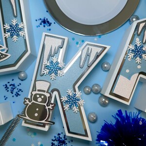 Winter Wonderland 3D Letters | Let It Snow 3D Letters | Winter Birthday ...