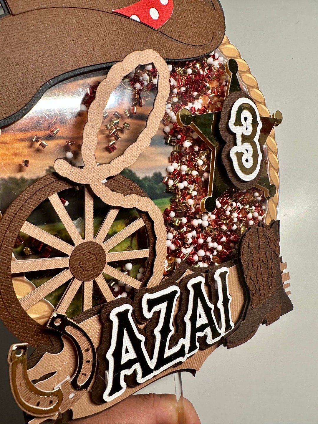Wild West Cake Topper | Cowboy Shaker Cake Topper | Western Birthday - Etsy