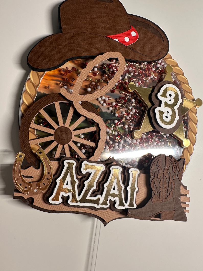 Wild West Cake Topper Cowboy Shaker Cake Topper Western Birthday - Etsy