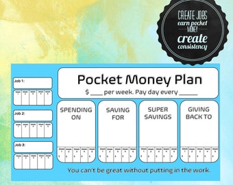 Pocket Money Chart Printable - Etsy UK