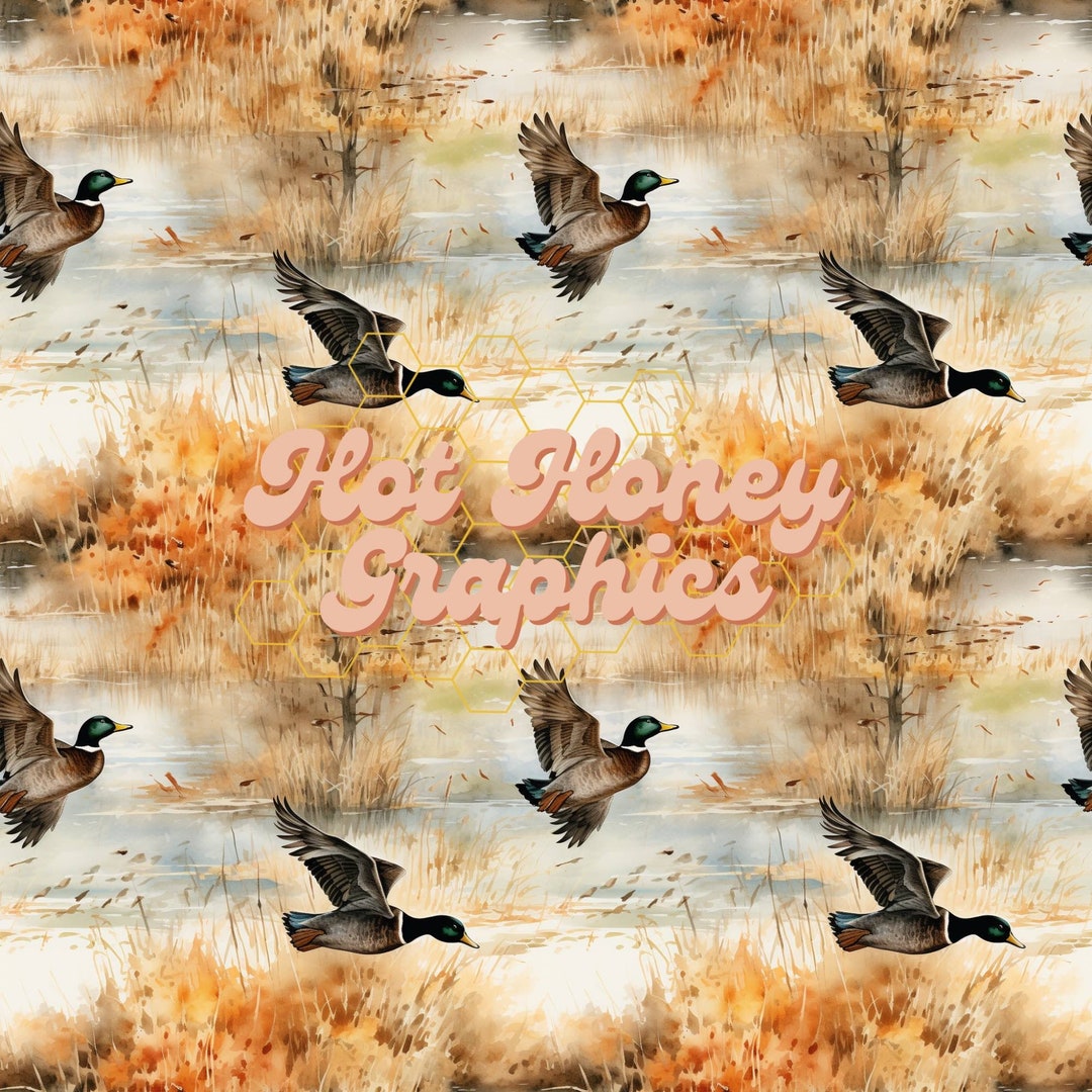 Hunting Seamless Pattern, Duck Seamless Pattern, Fall Seamless, Autumn ...