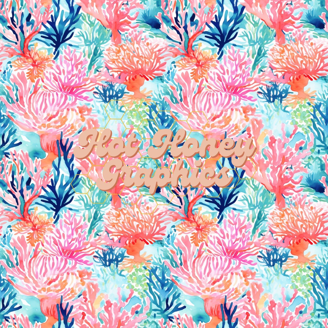 Coral Seamless Pattern, Summer Seamless Pattern, LP Inspired Seamless ...