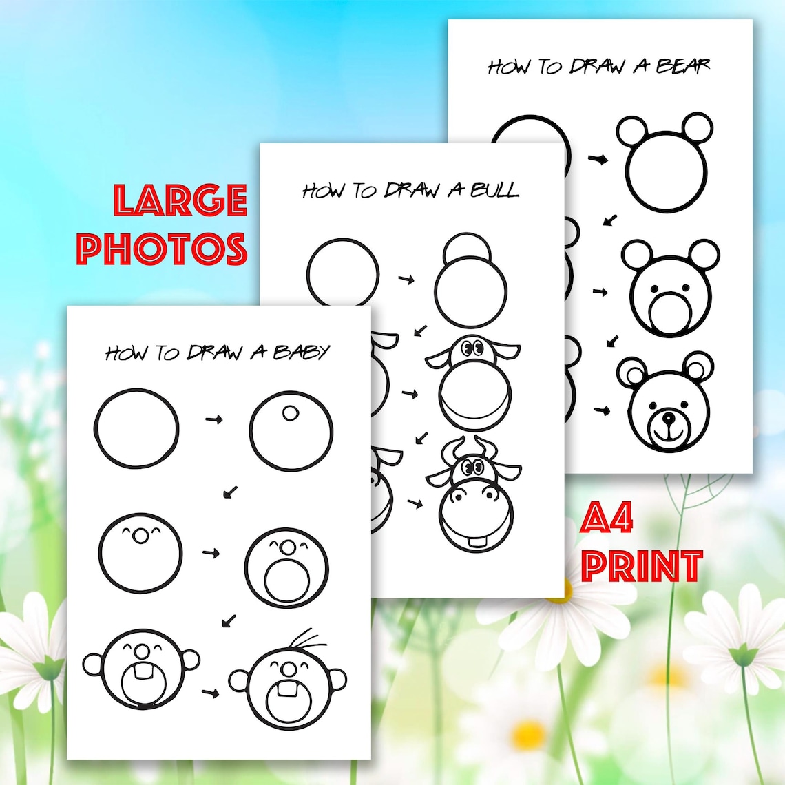 How to Draw Step by Step for Kids 2-5years - Etsy UK