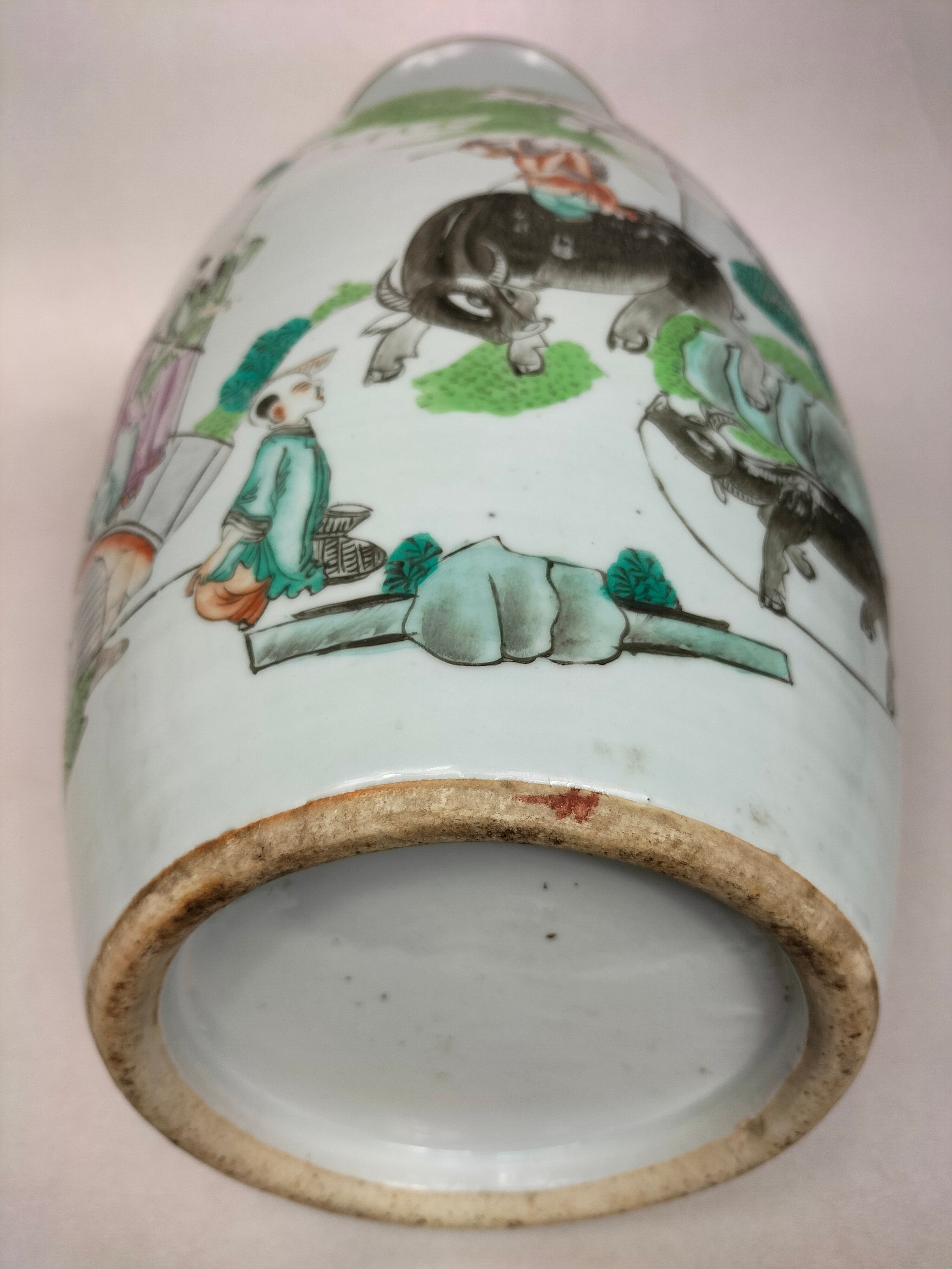 Large Antique Chinese Vase With a Boy Riding a Water Buffalo - Etsy