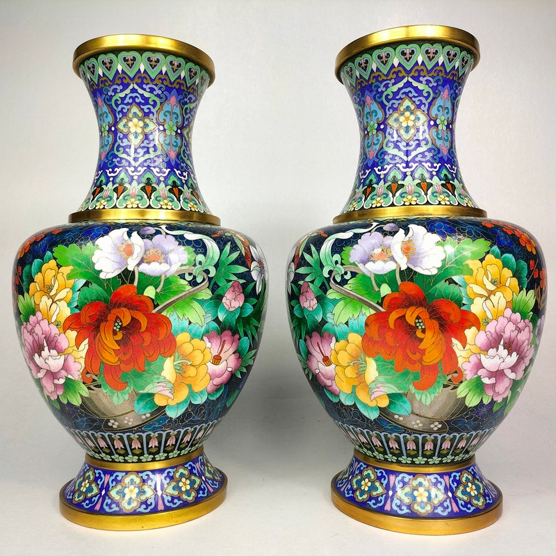 Cloisonne Vase - Etsy