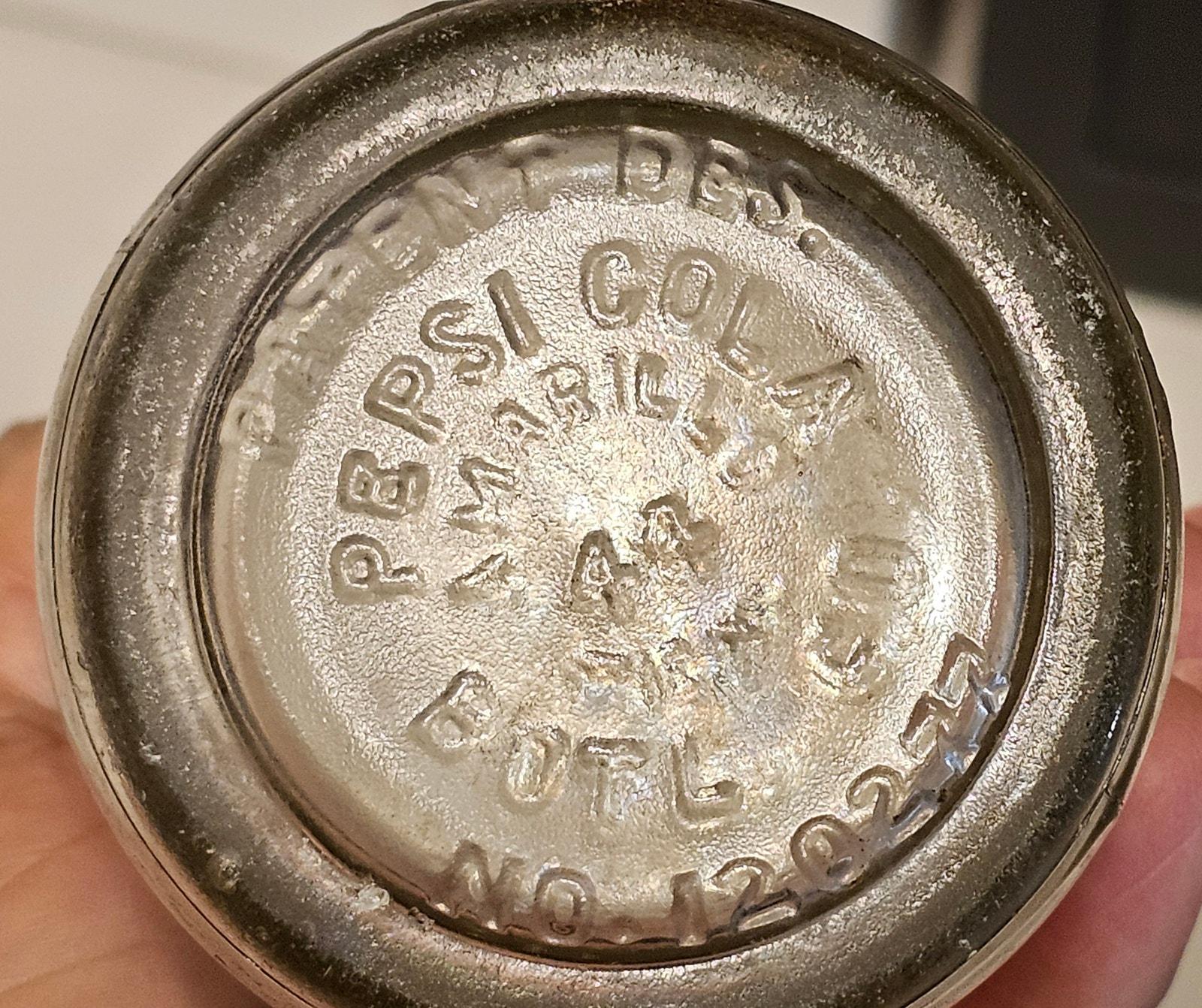 Vintage Clear Pepsi Cola Embossed Bottle 1940s Patent Des. 120277 - Etsy