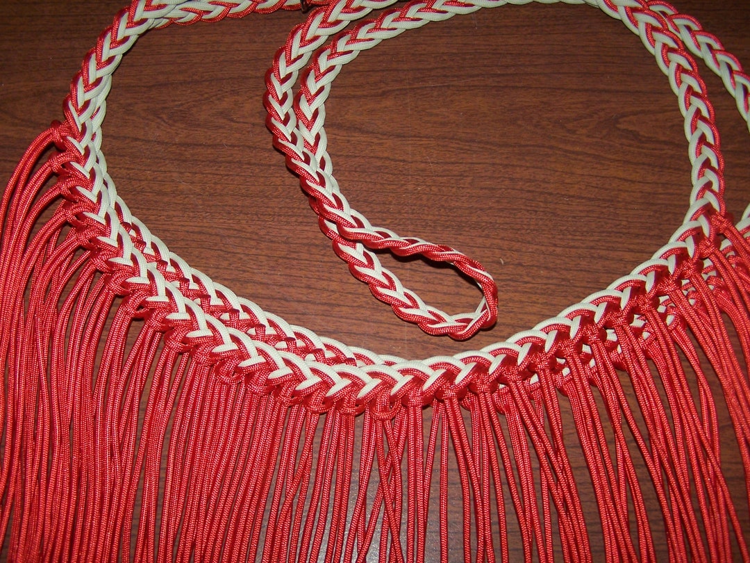 Red/tan Fringe Barrel Reins - Etsy