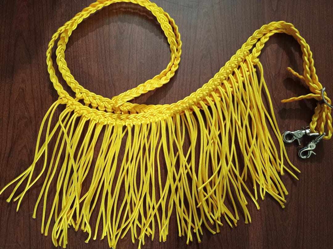 Yellow Fringe Barrel Reins - Etsy