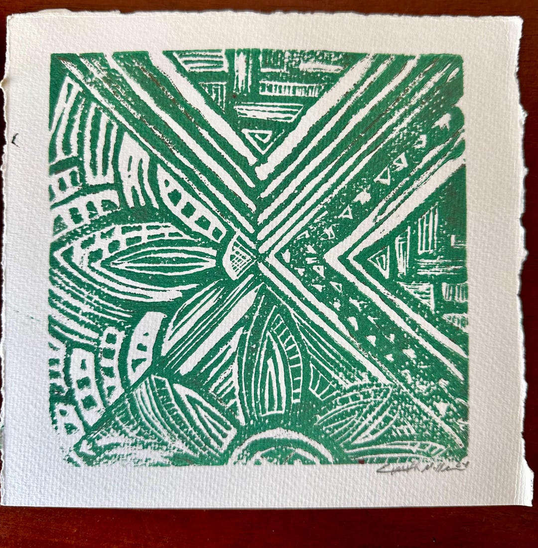 Geometric Floral Print - Etsy