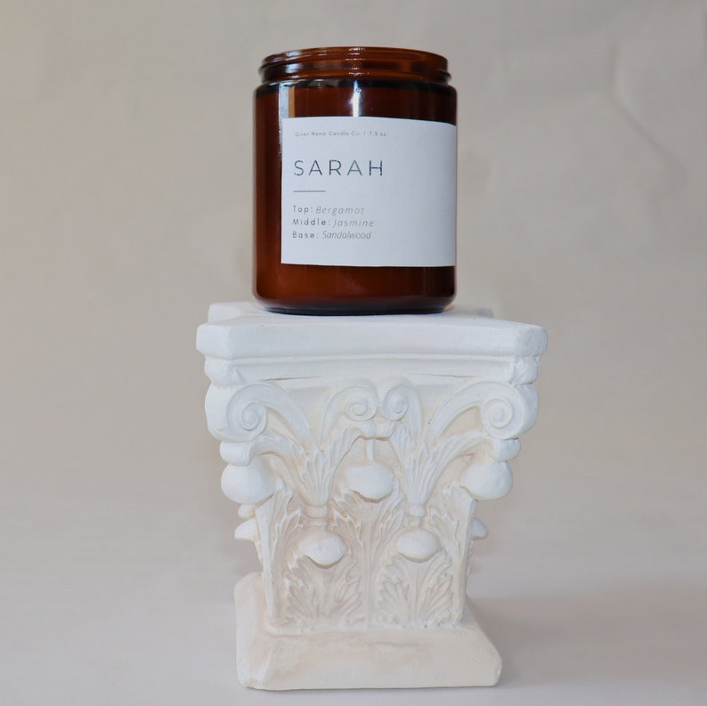 Sarah Candle L Name Gift L Amber Soy Candles - Etsy