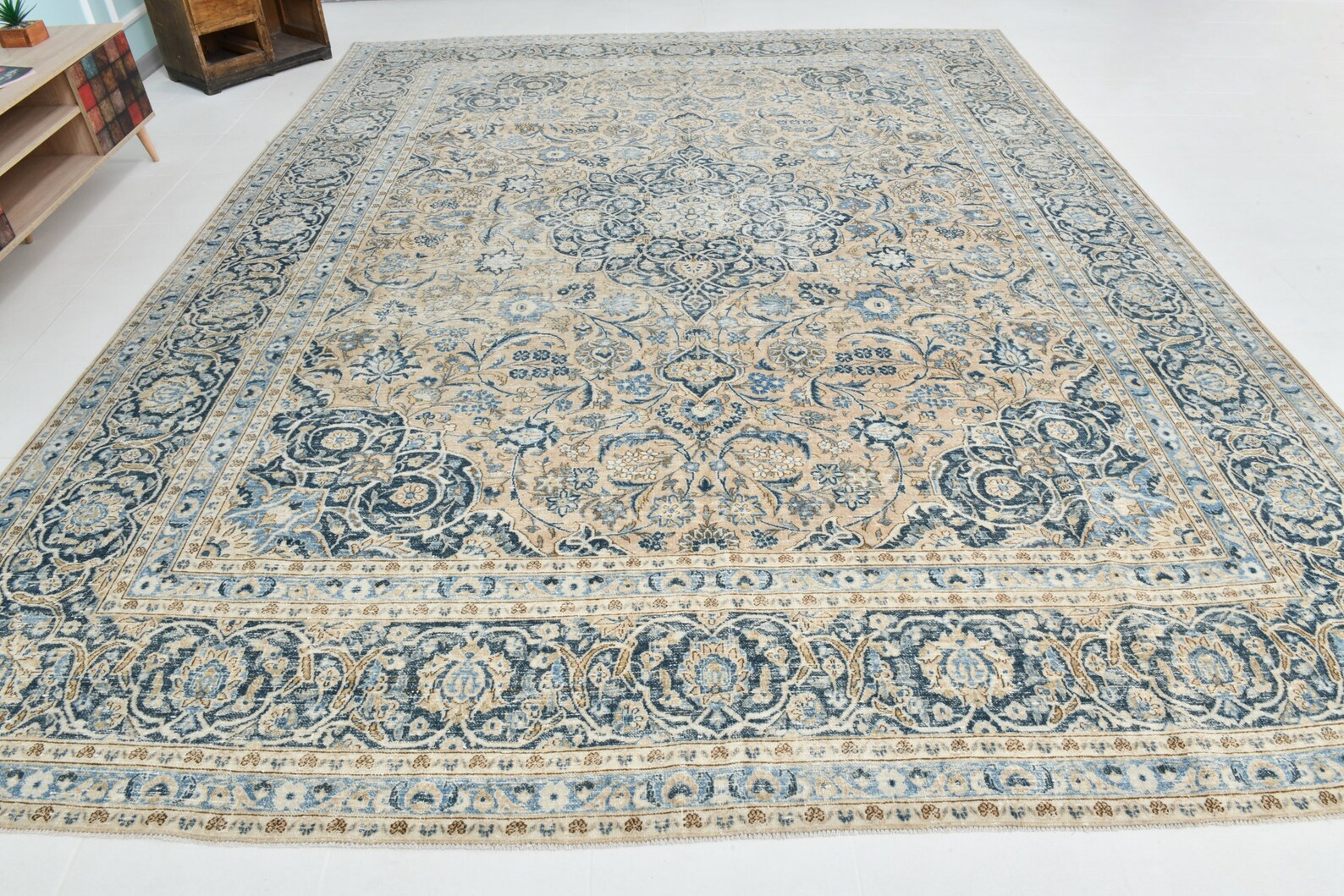 11x14 Persian Large Area Rug, 11x14 Vintage Floral Oversize Living Room ...
