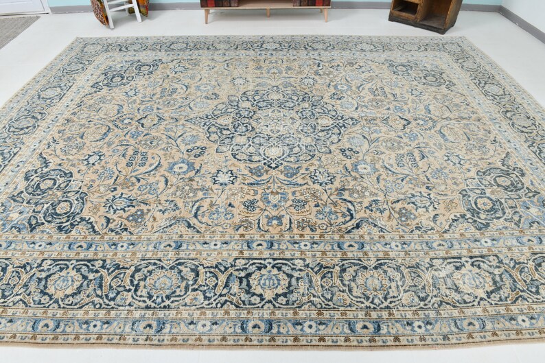 11x14 Persian Large Area Rug, 11x14 Vintage Floral Oversize Living Room ...
