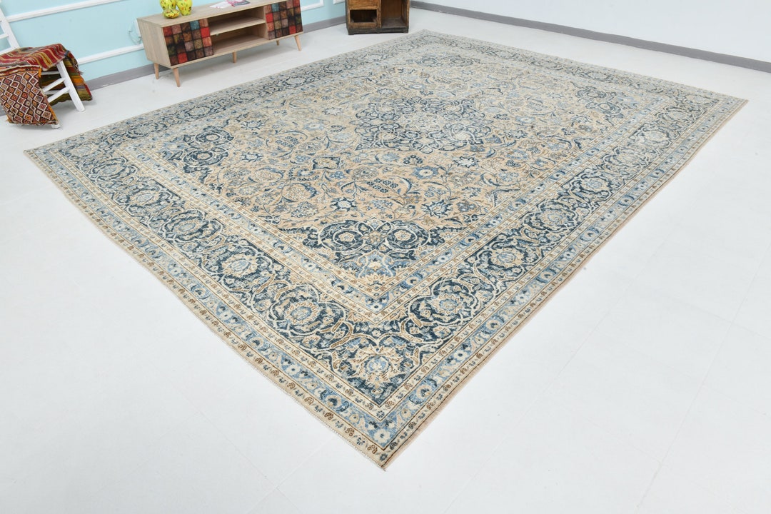 11x14 Persian Large Area Rug, 11x14 Vintage Floral Oversize Living Room ...