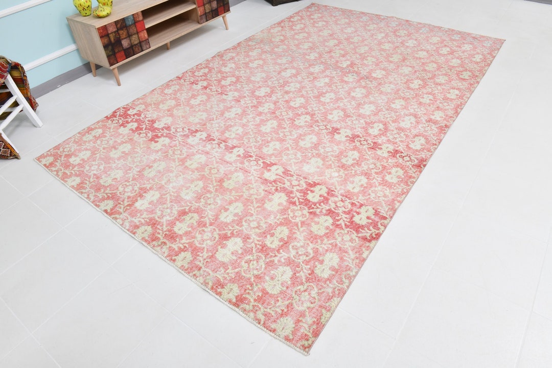 7x11 Wool Area Rug, 7x11 Turkish Oversize Rug, 7x11 Vintage Living Room ...