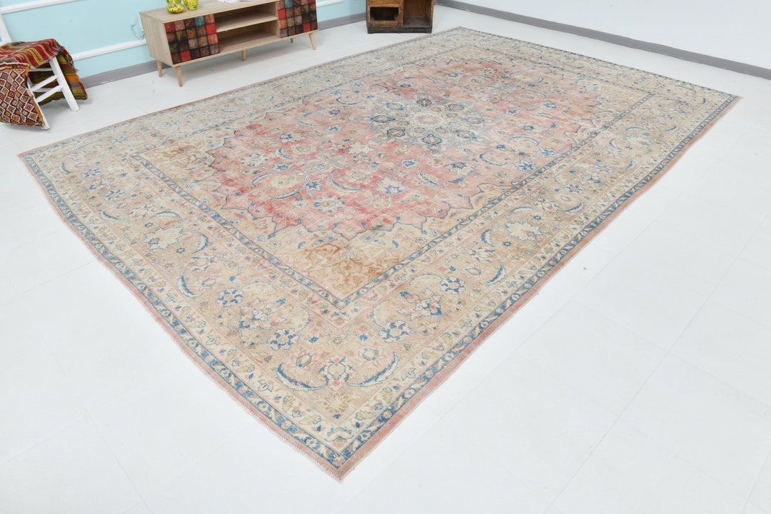 9x14 Maximalist Persian Vintage Area Rug, 9x14 Oversize Persian ...