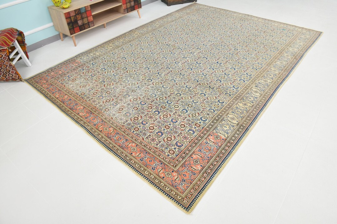 8x11 Eclectic Maximalist Vintage Area Rug, Turkish Allover Botanical ...