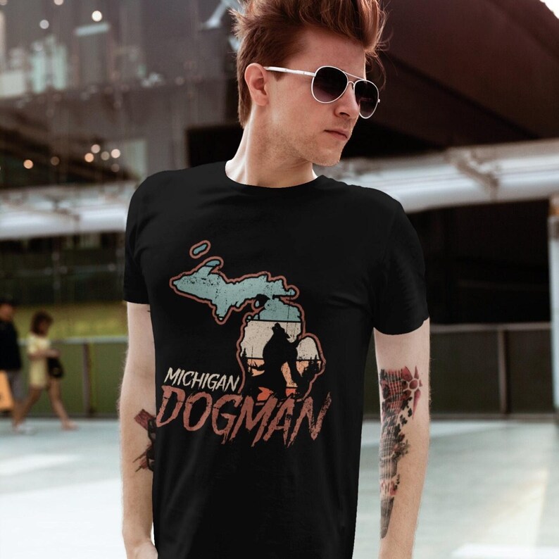 Cryptid Shirt Michigan Dogman Folklore Werewolf Urban Legend - Michigan ...