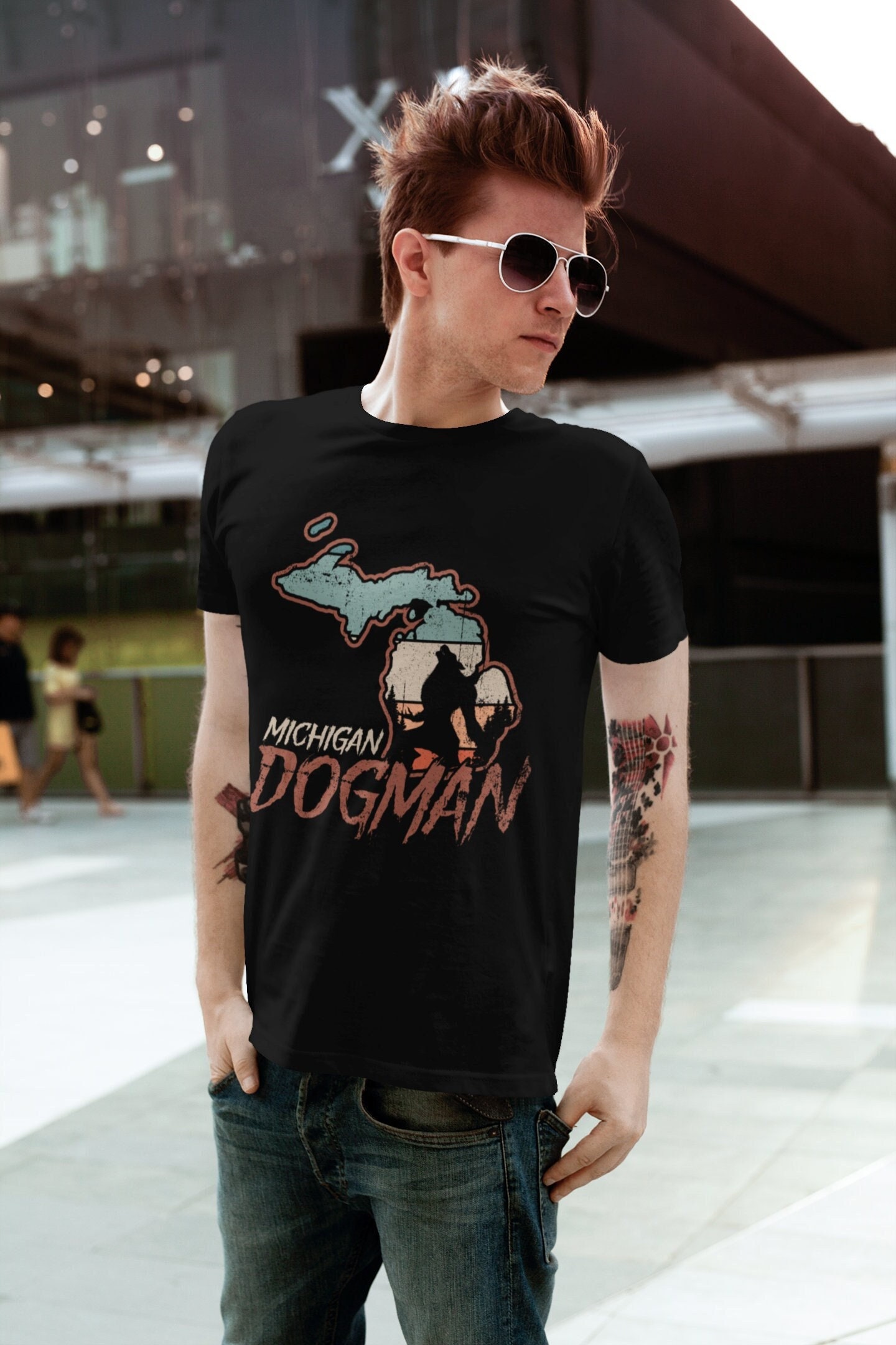 Cryptid Shirt Michigan Dogman Folklore Werewolf Urban Legend - Etsy