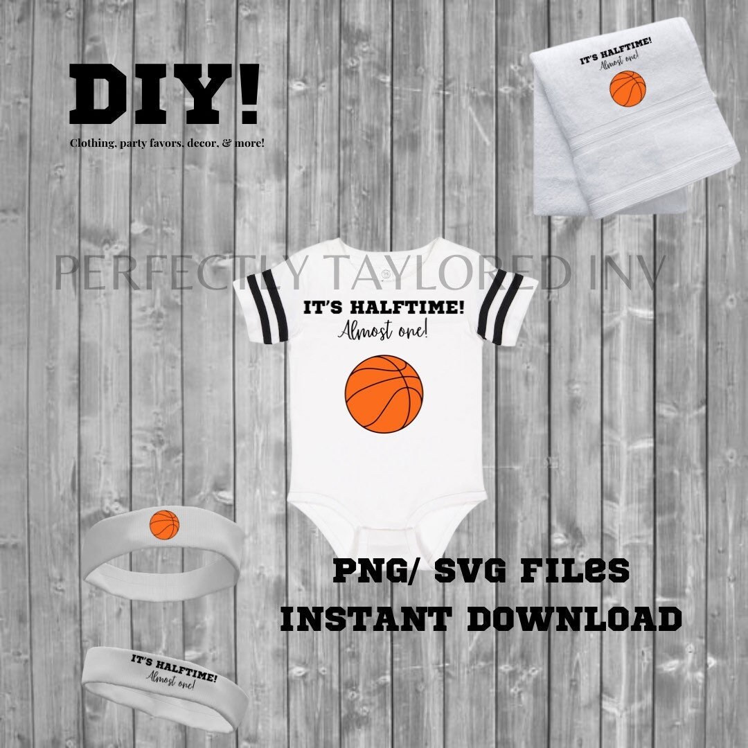 Half Time, Basketball Half Birthday Downloadable SVG PNG - Etsy