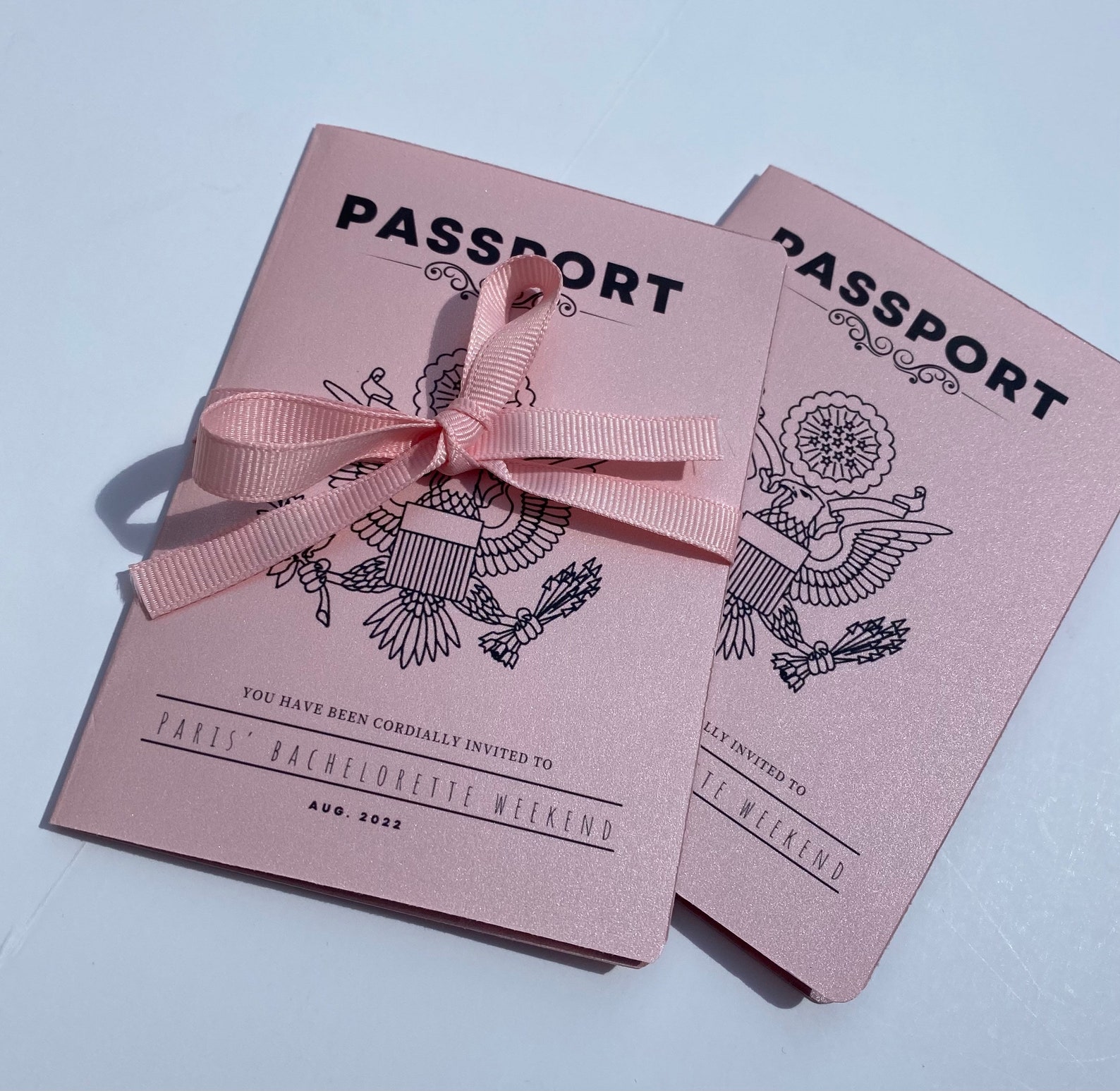 Passport Style Bachelorette Party Invitations for Bride - Etsy