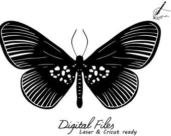 Cynthia Butterfly Tattoo Stencil SVG/DXF for Laser Cut Cnc | Etsy