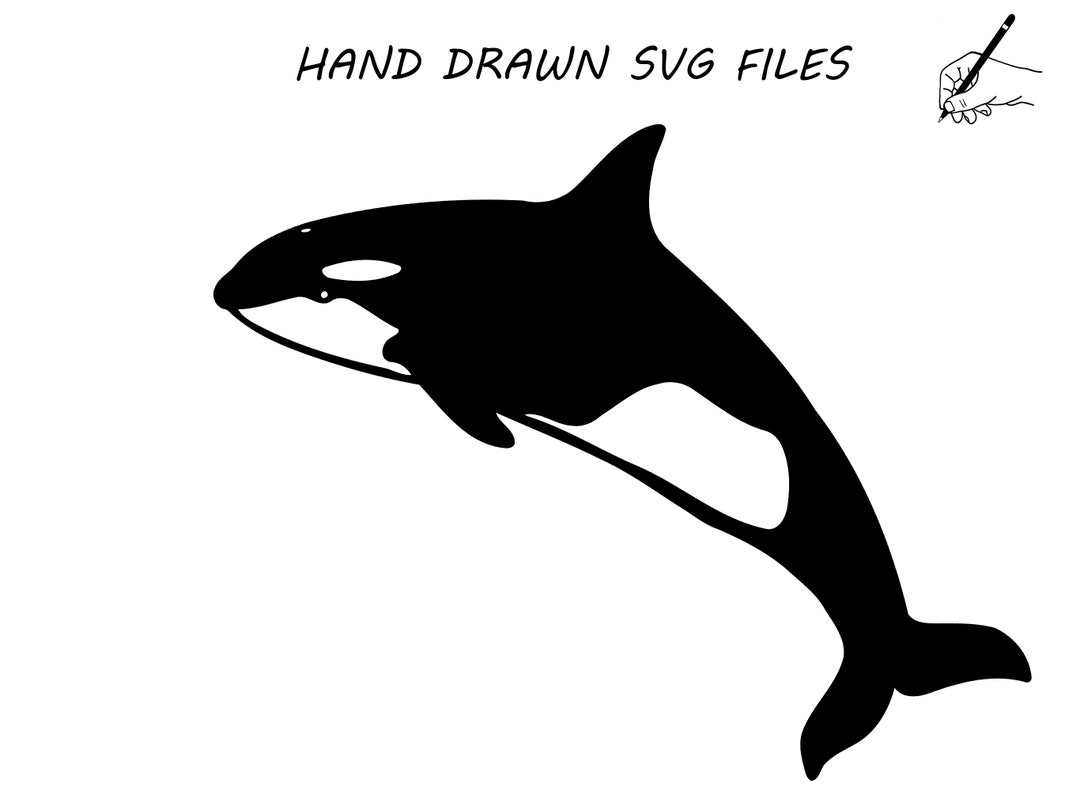 Orca Hand Drawn SVG/DXF File for Laser, Cnc Plasma Cut, Cricut, Scroll Saw Pattern - No Islands ...