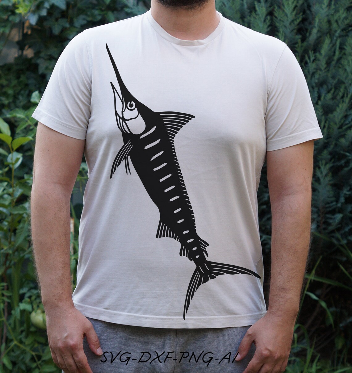 Marlin Fish Hand Drawn SVG/DXF File for Laser, Cnc Plasma Cut, Cricut ...