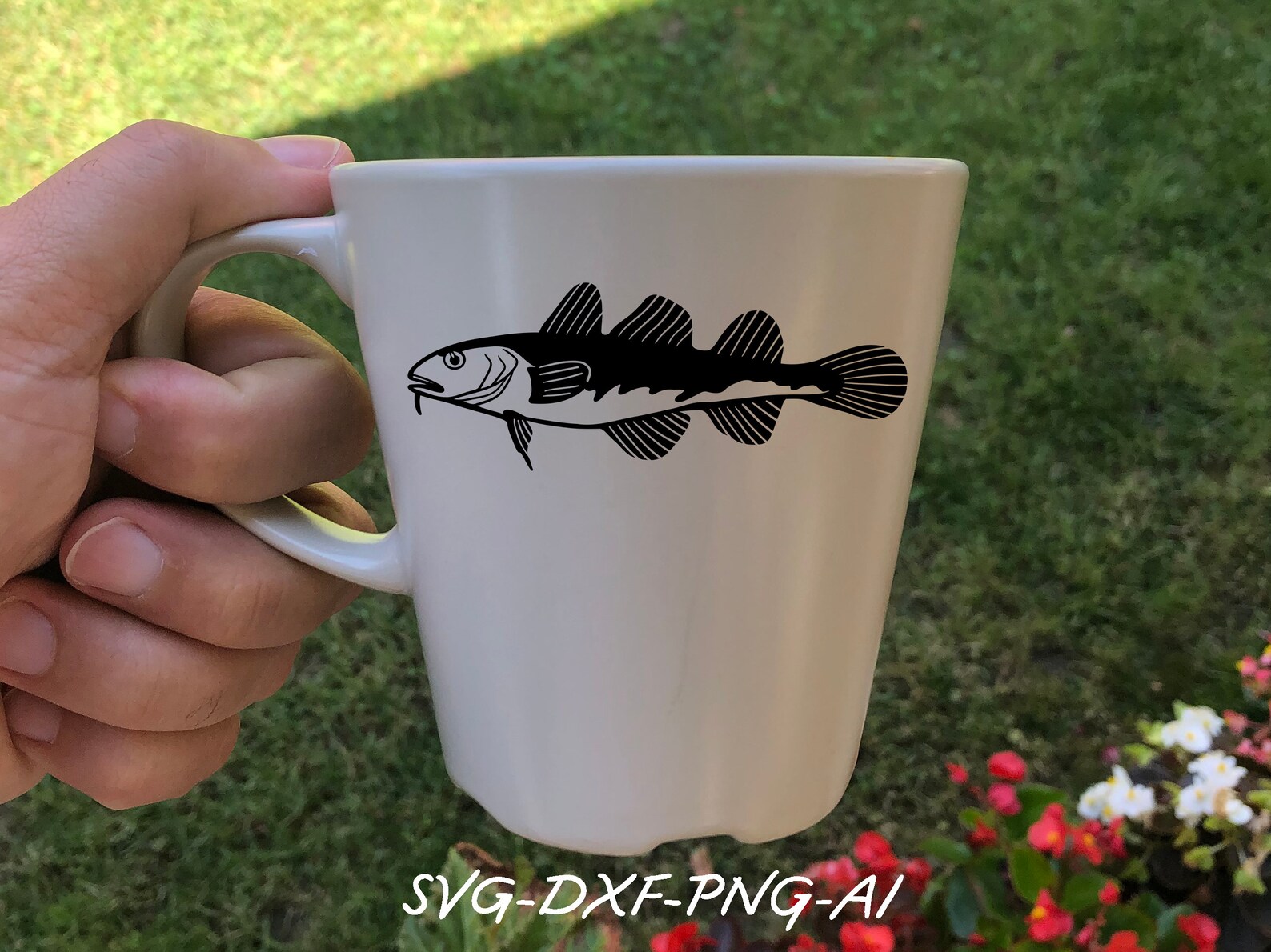 Tomcod Fish Hand Drawn SVG Clipart, Laser Cut Fish DXF, Cnc Plasma Cut ...