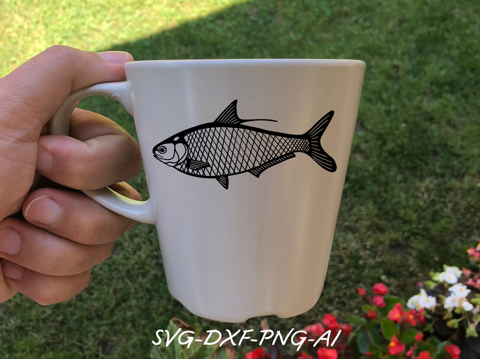 Gizzard Shad Hand Drawn SVG Clipart, Laser Cut Shad Fish DXF, Cnc Cut ...