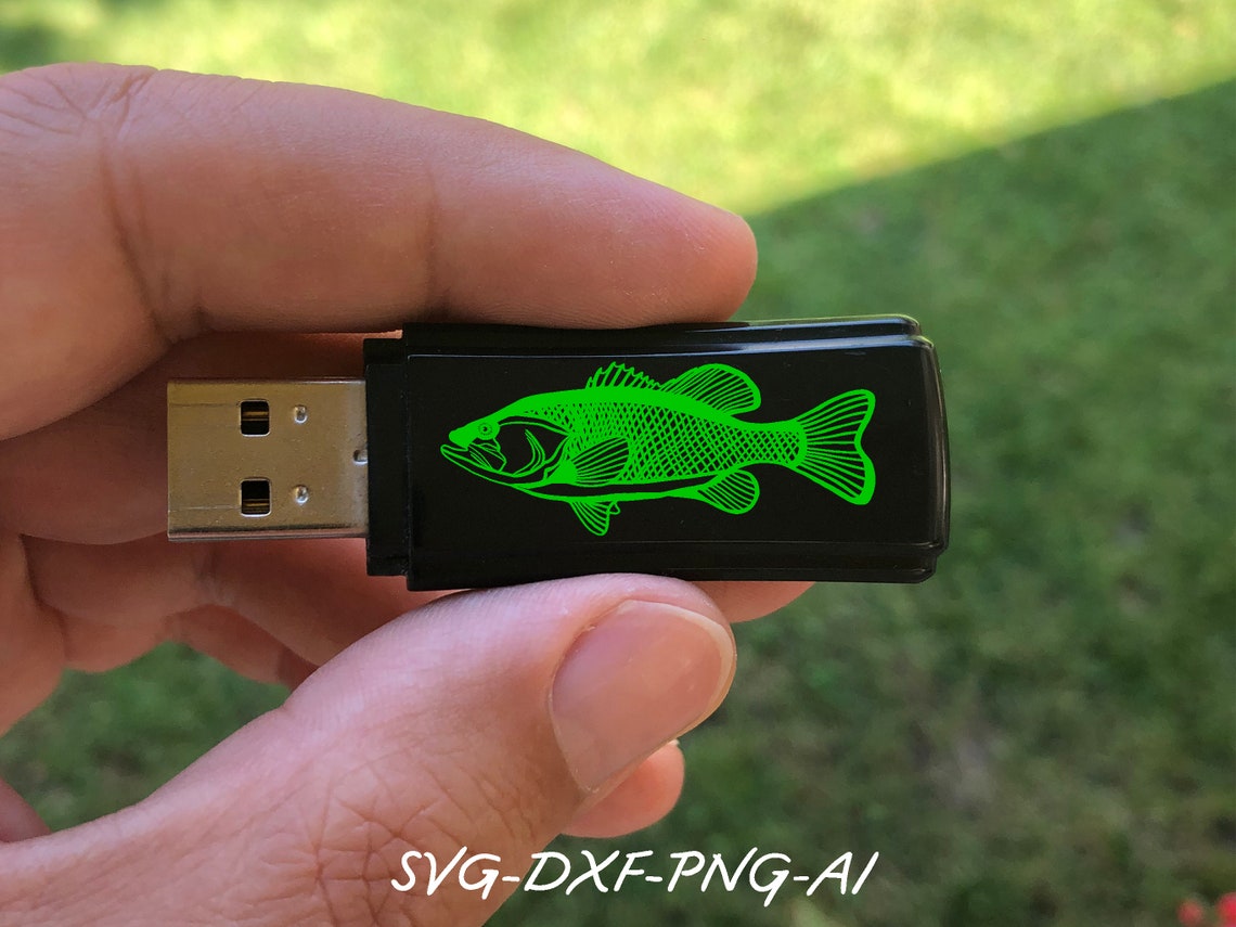 Bass Fish SVG/DXF File for Laser Cut, Cnc Router, Plasma, Cricut ...