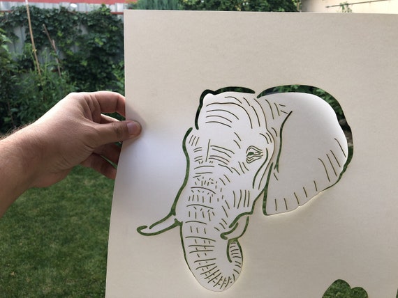 Elephant SVG/DXF file for laser cut cnc router plasma | Etsy