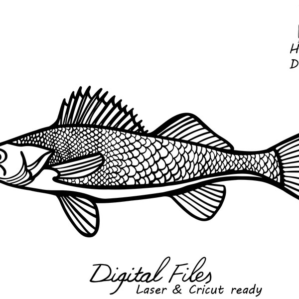 Walleye Dxf - Etsy