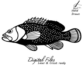 Sea Bream Fish Hand Drawn SVG/DXF File for Laser Cnc Plasma - Etsy