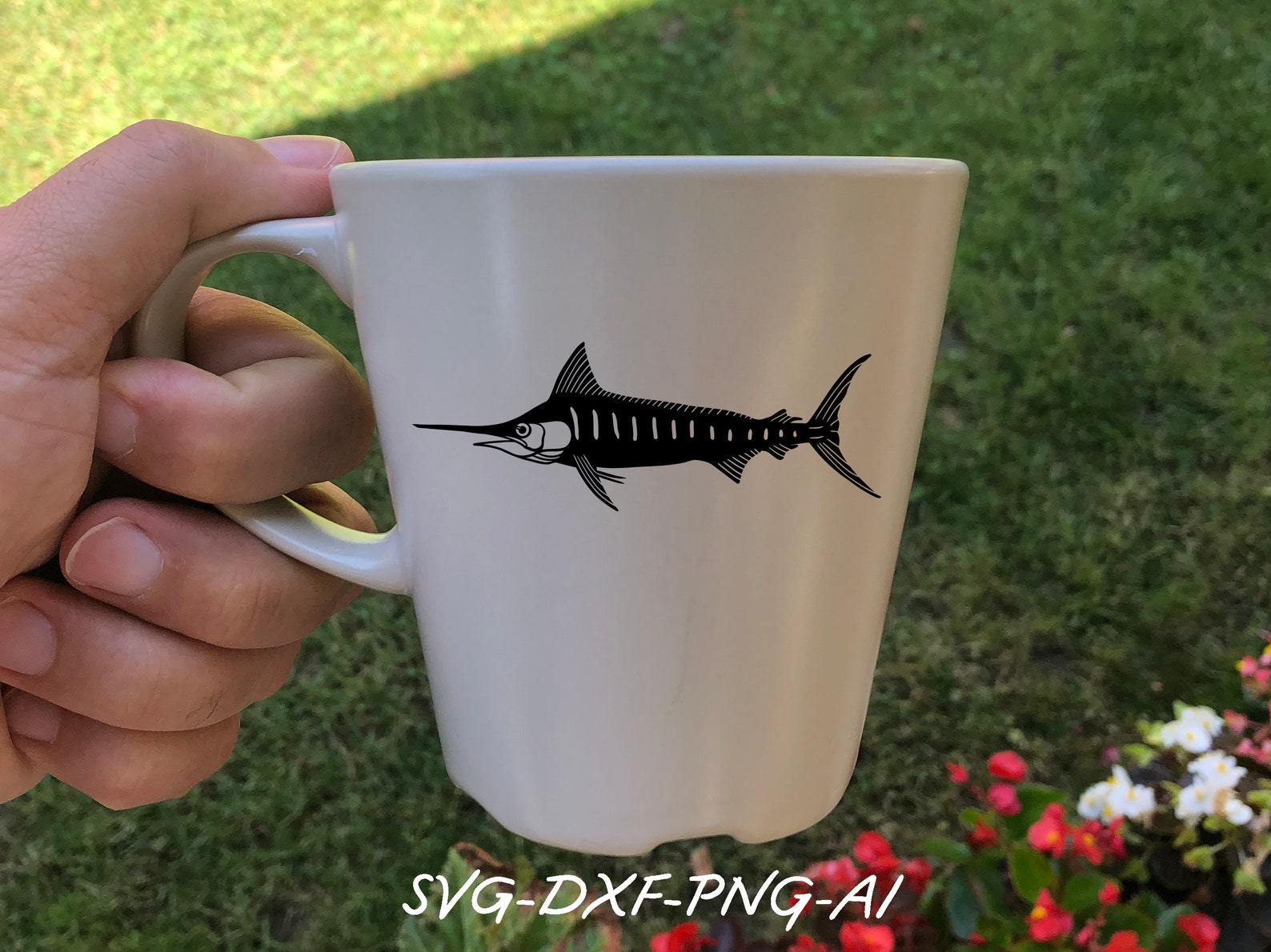 Marlin Fish Hand Drawn SVG/DXF File for Laser, Cnc Plasma Cut, Cricut ...