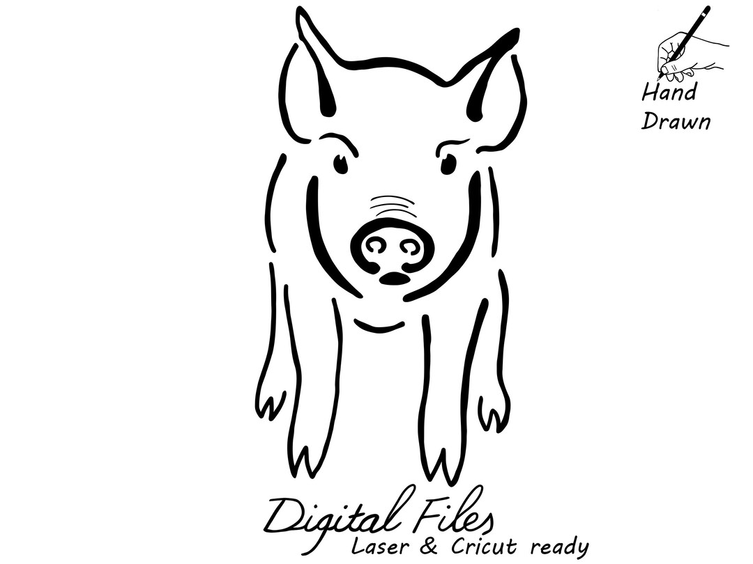 Pig SVG/DXF File for Laser Cut, Cnc Router, Plasma, Cricut - Cutting ...