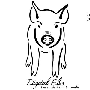 Pig SVG/DXF File for Laser Cut, Cnc Router, Plasma, Cricut - Cutting ...