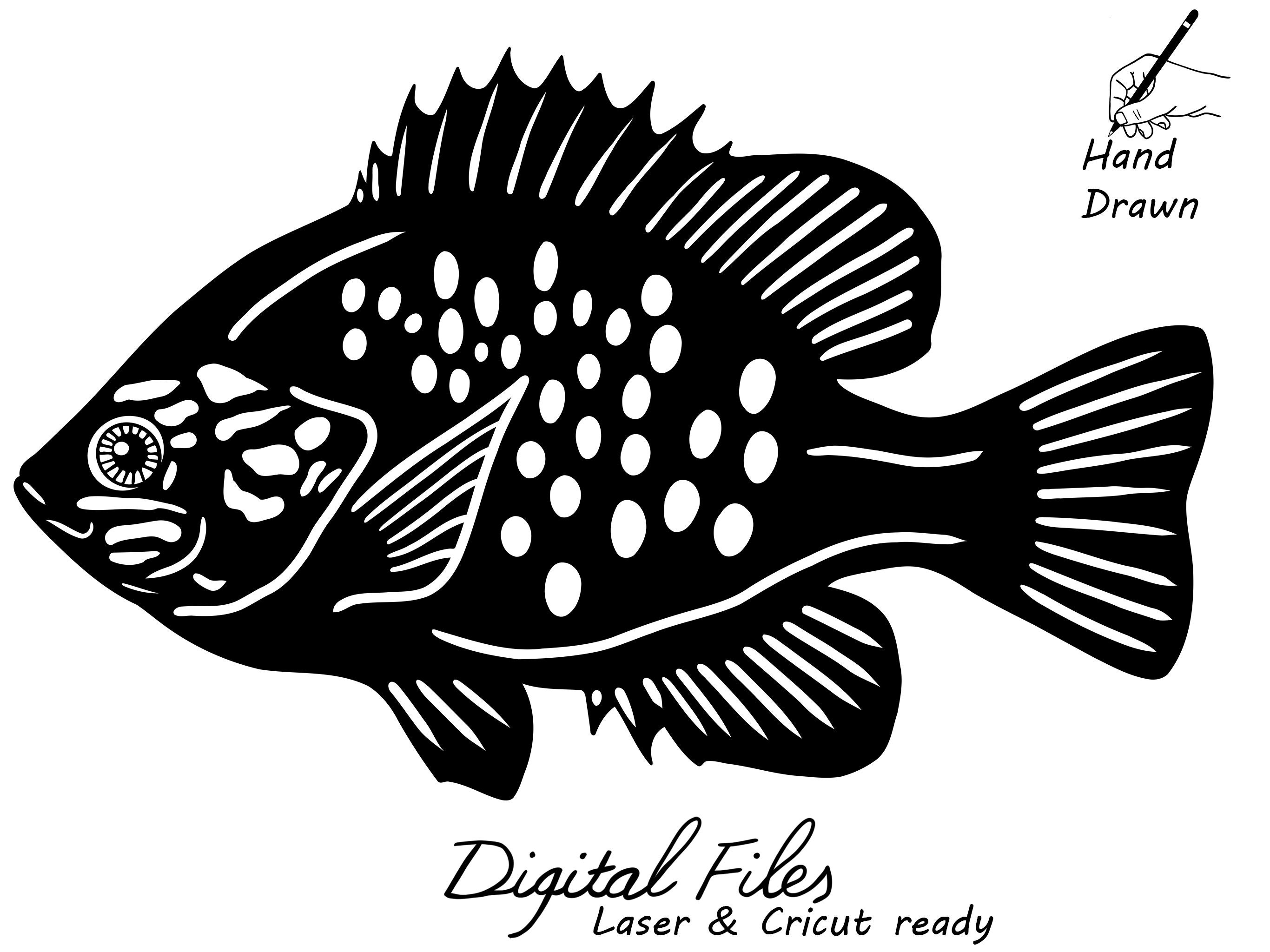 Sunfish Hand Drawn SVG Clipart Laser Cut Sunfish DXF Cnc Cut - Etsy UK