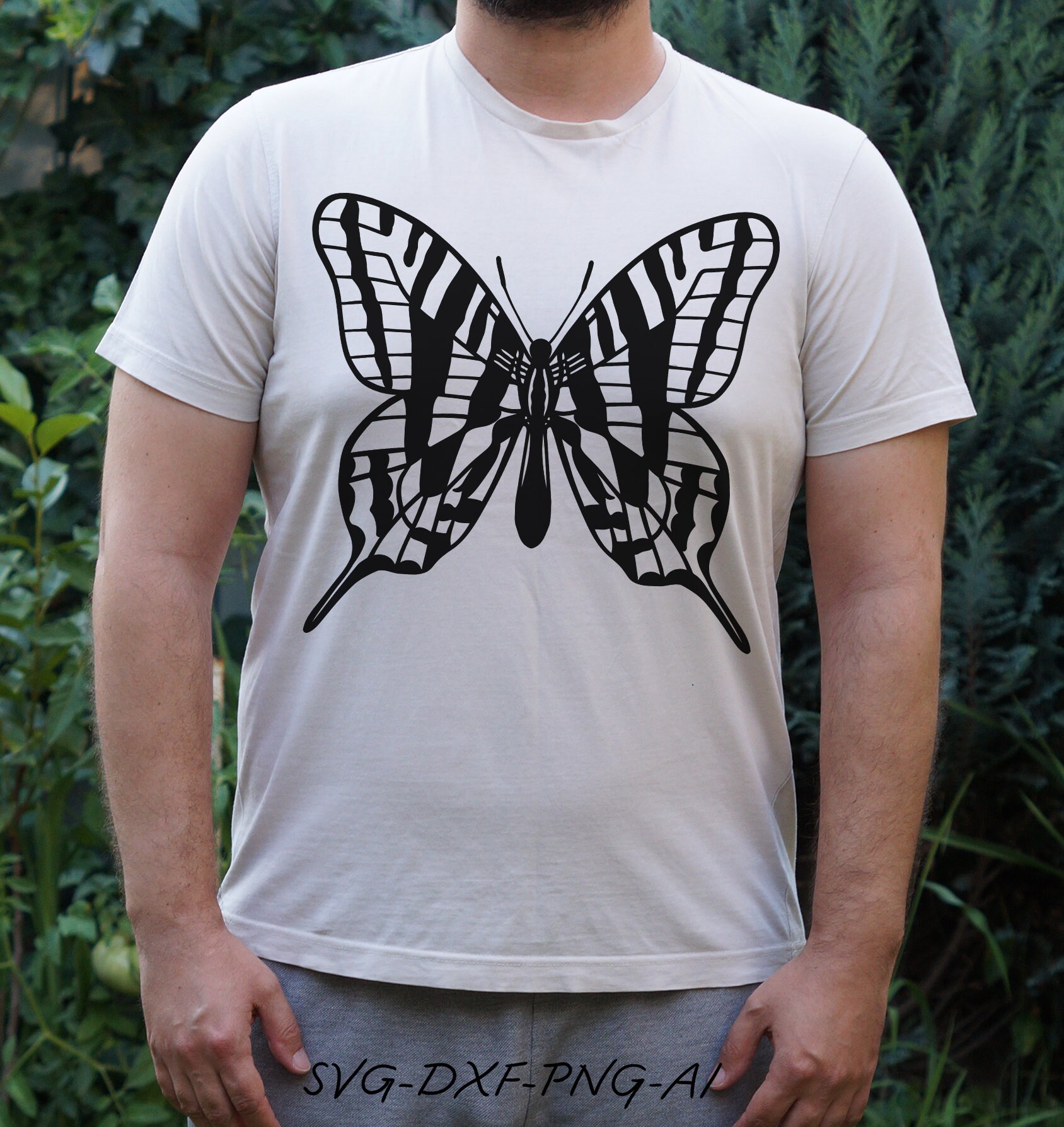 Zebra Swallowtail Butterfly Hand Drawn SVG Clipart, Laser Cut Butterfly ...