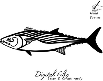 Sea Bream Fish Hand Drawn SVG/DXF File for Laser Cnc Plasma - Etsy