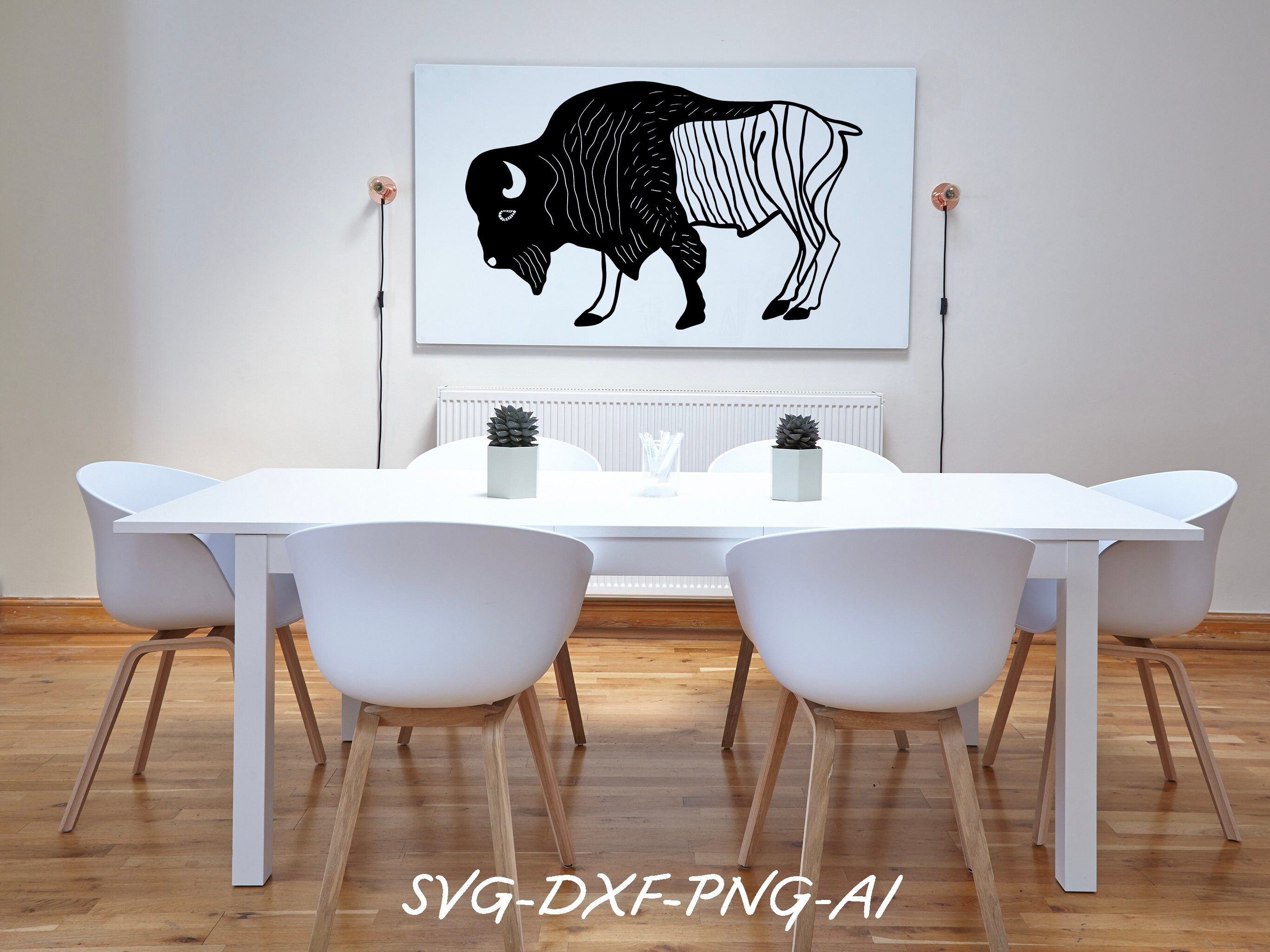 Bison SVG/DXF File for Laser Cut, Cnc Router, Plasma, Cricut - Cutting ...