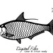 Gizzard Shad Hand Drawn SVG Clipart, Laser Cut Shad Fish DXF, Cnc Cut ...