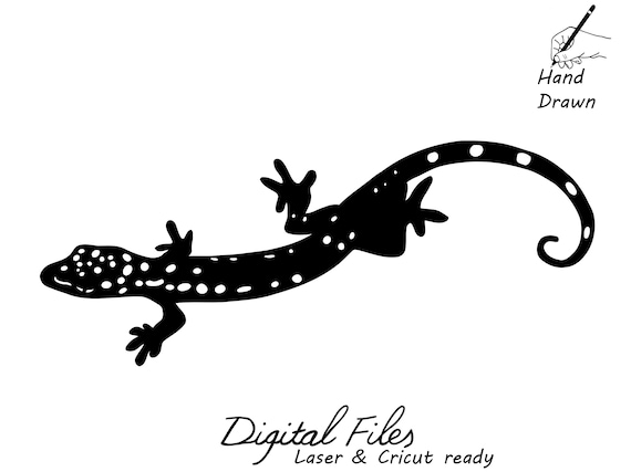 Gekko Hand Drawn SVG Clipart Laser Cut Gekko DXF Cnc Plasma - Etsy