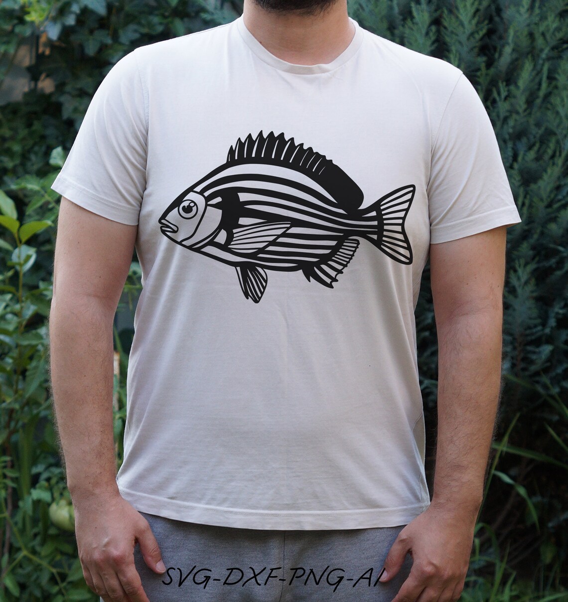 Sea Bream Fish Hand Drawn SVG/DXF File for Laser, Cnc, Plasma Cut ...