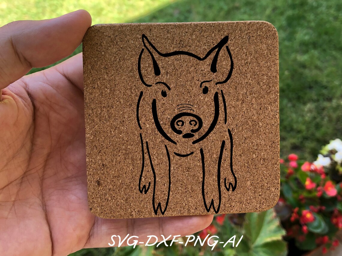 Pig SVG/DXF File for Laser Cut, Cnc Router, Plasma, Cricut Cutting ...