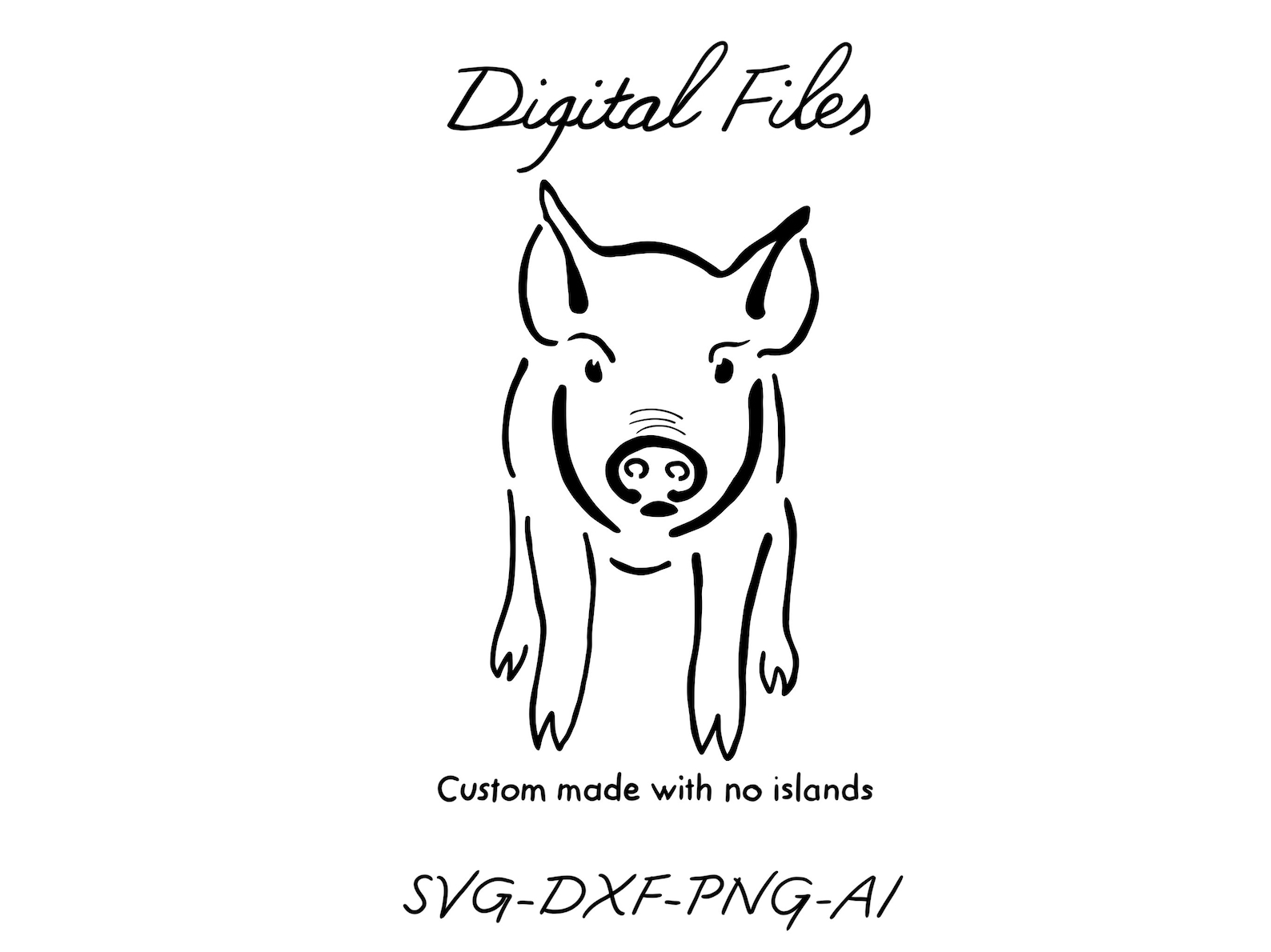 Pig SVG/DXF file for laser cut cnc router plasma Cricut | Etsy