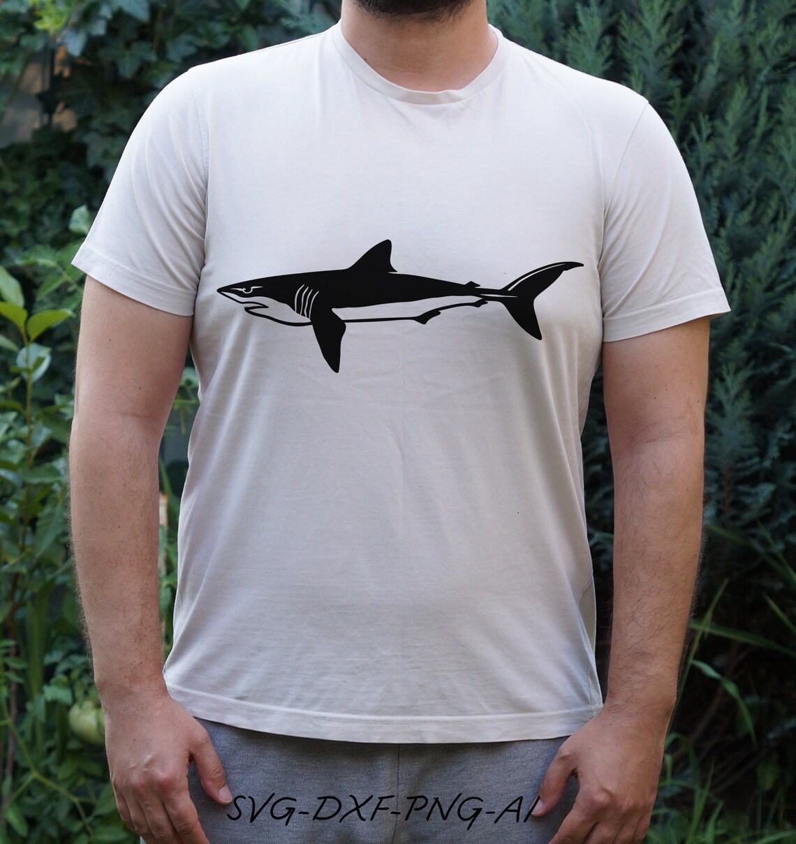 Mako Shark Hand Drawn SVG Clipart, Laser Cut Shark DXF, Cnc Plasma Cut ...