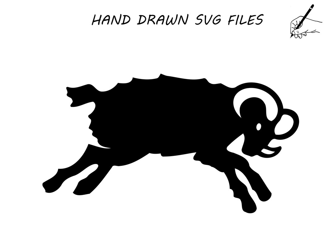 Ram Hand Drawn SVG/DXF File for Laser Cnc Plasma Cut Cricut - Etsy