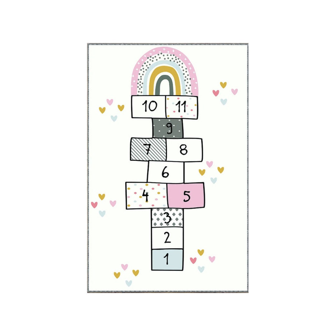 Colorful Number and Rainbow Pattern Non-slip Base Washable Kids Room ... Colorful Number and Rainbow Pattern Non-slip Base Washable Kids Room ...