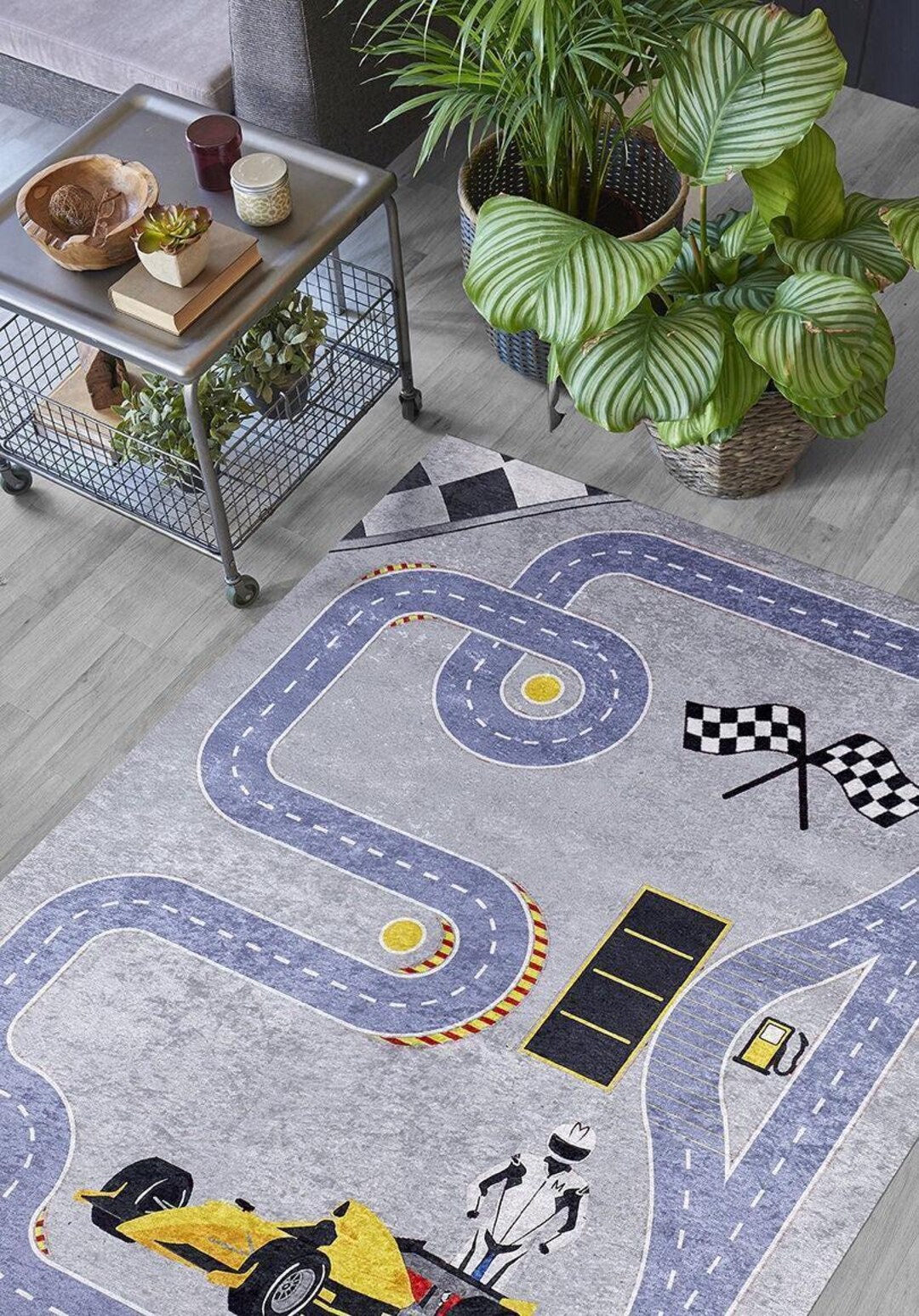 Kids Room Rug: Formula 1 Racing Design - Non-slip Cotton Blend - Etsy